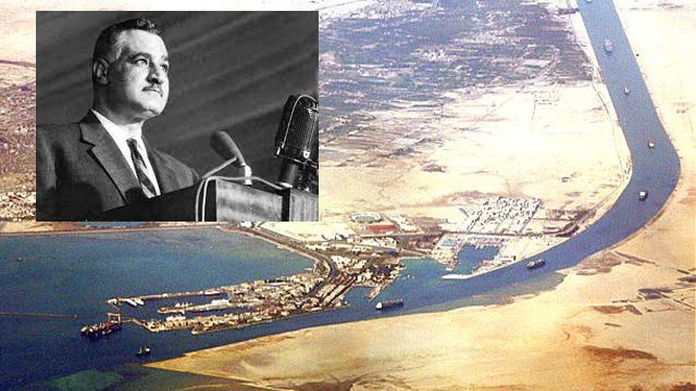 1956년 5월 5일, 이집트 나세르 (Gamal Abdel Nasser, 1918 ~ 1970) 대통령이 수에즈 운하 ...